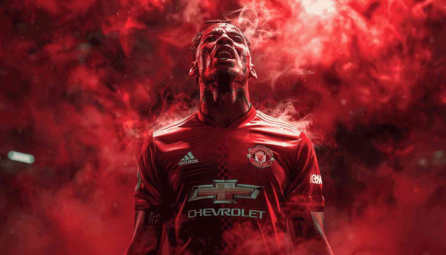 Manchester United Football Player Red Smoke - Png Aura