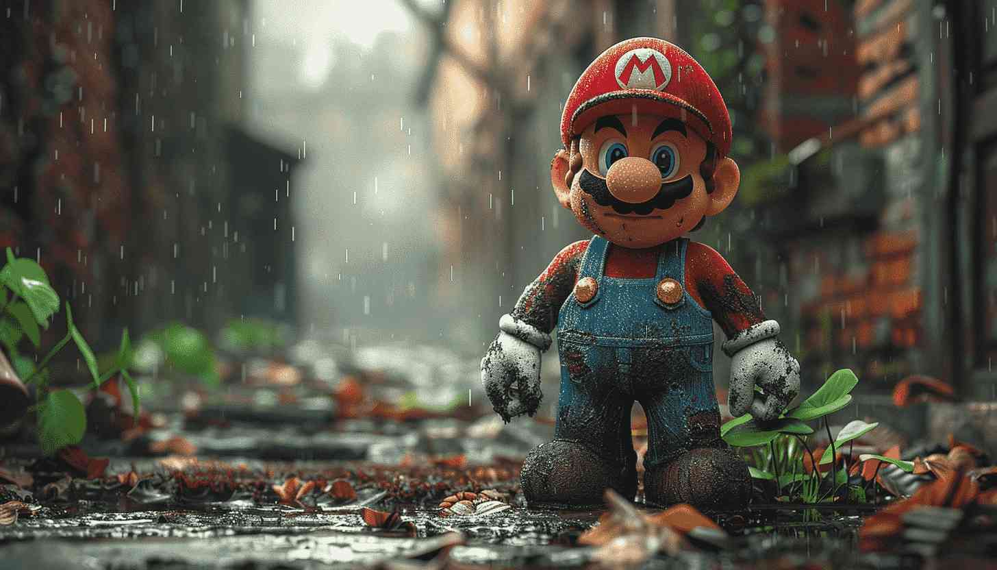 Mario's Gloomy Day in the Rain - Png Aura