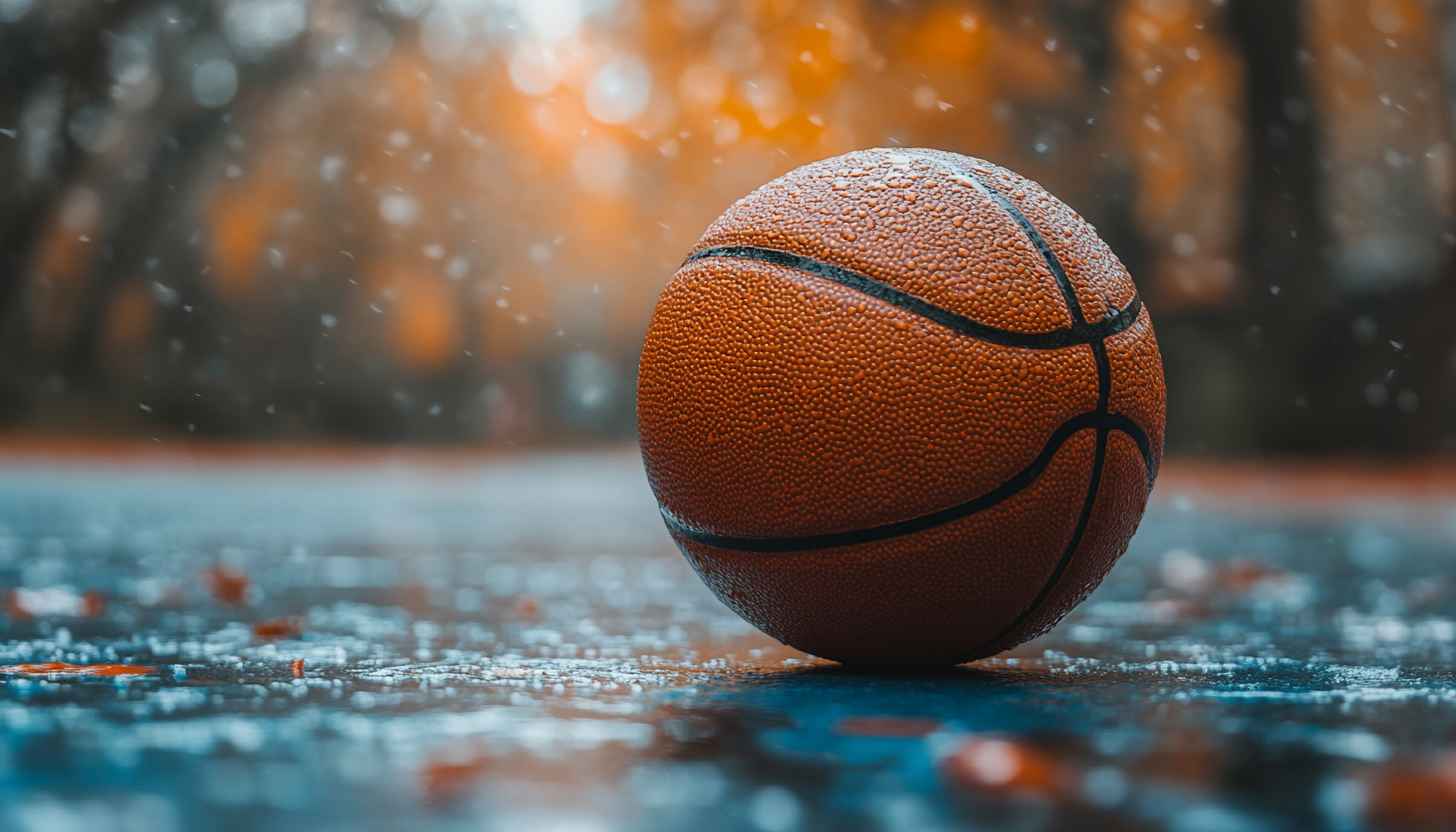 Basketball Wallpaper: Wet Court, Rainy Day, Sports Background, HD - Png Aura