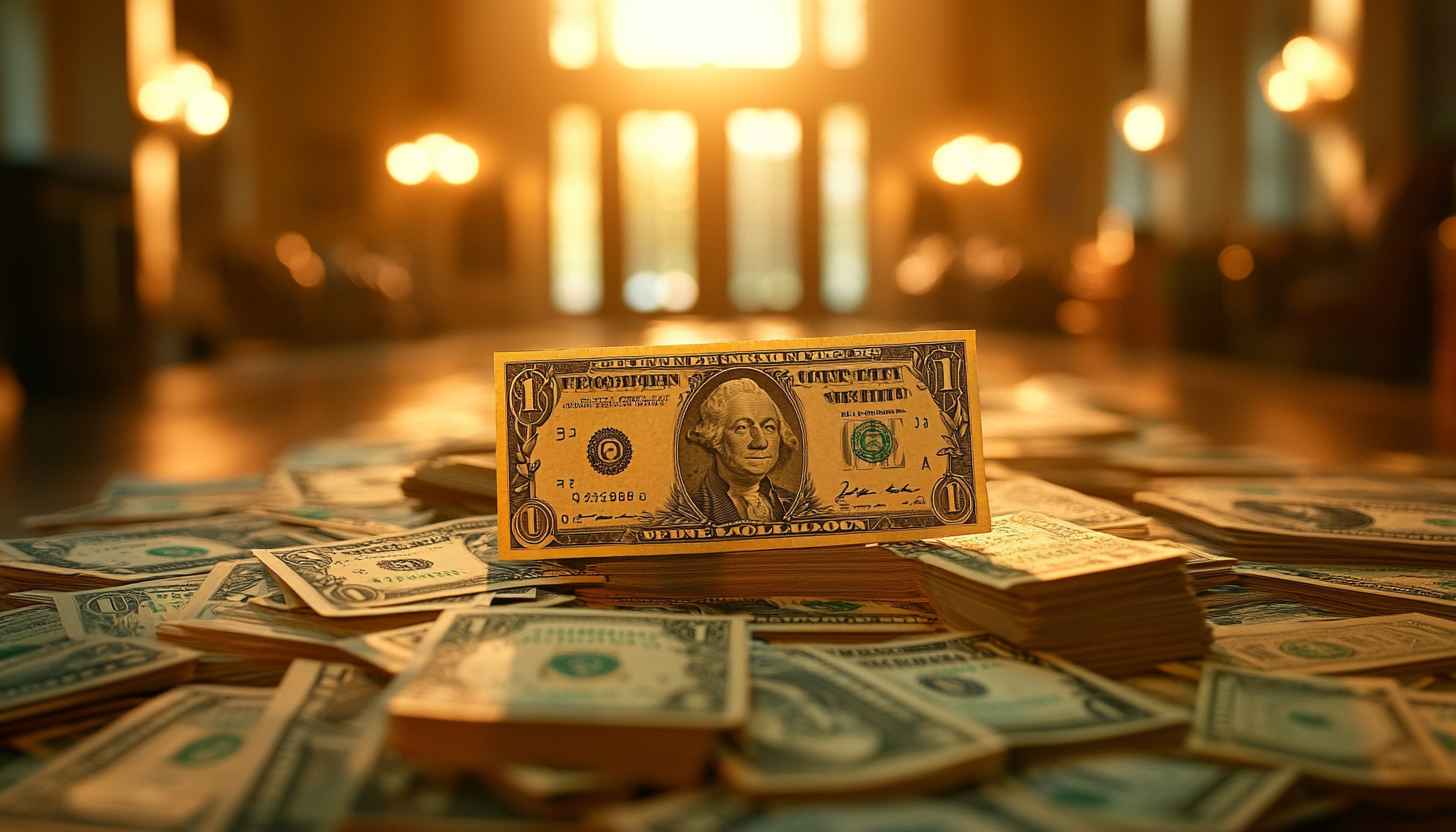 Money Wallpaper: Stacked US Dollar Bills, Coins, Wealth Concept - Png Aura