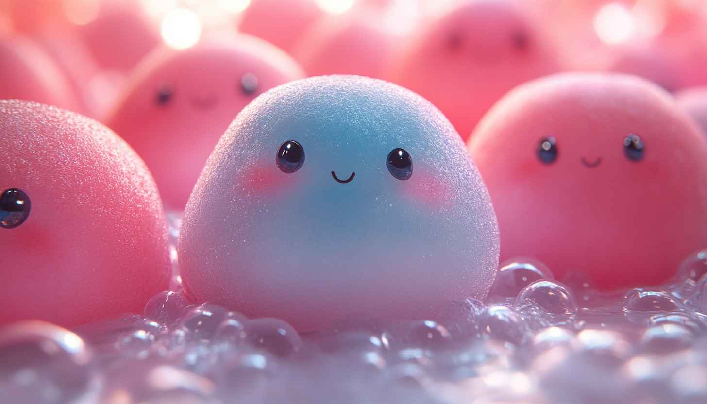 Cute Kawaii Blob Wallpaper for Desktop, Laptop, and Phone - Png Aura