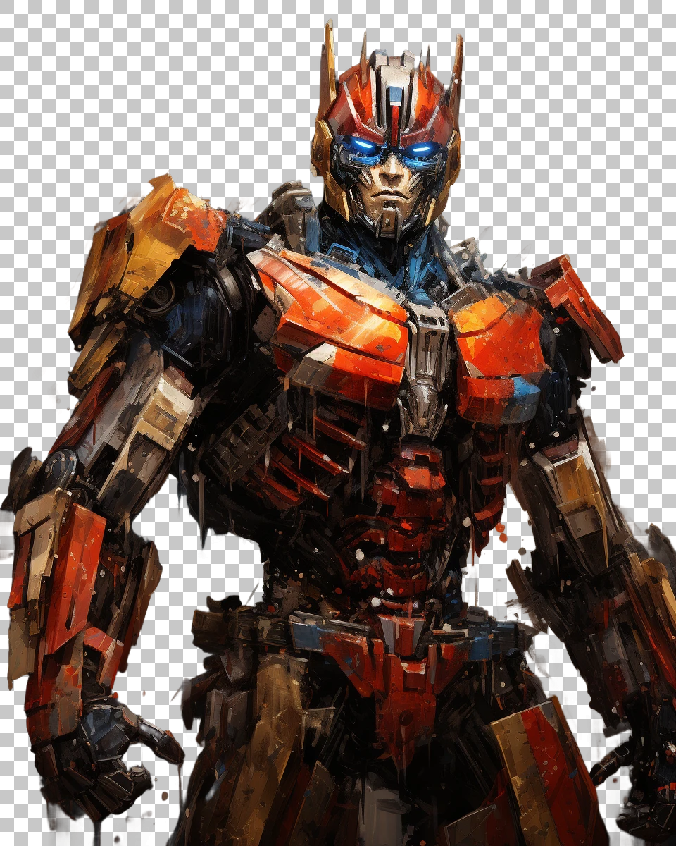 Optimus Prime, Mighty Autobot Leader, PNG Portrait: Cybertron Defender ...