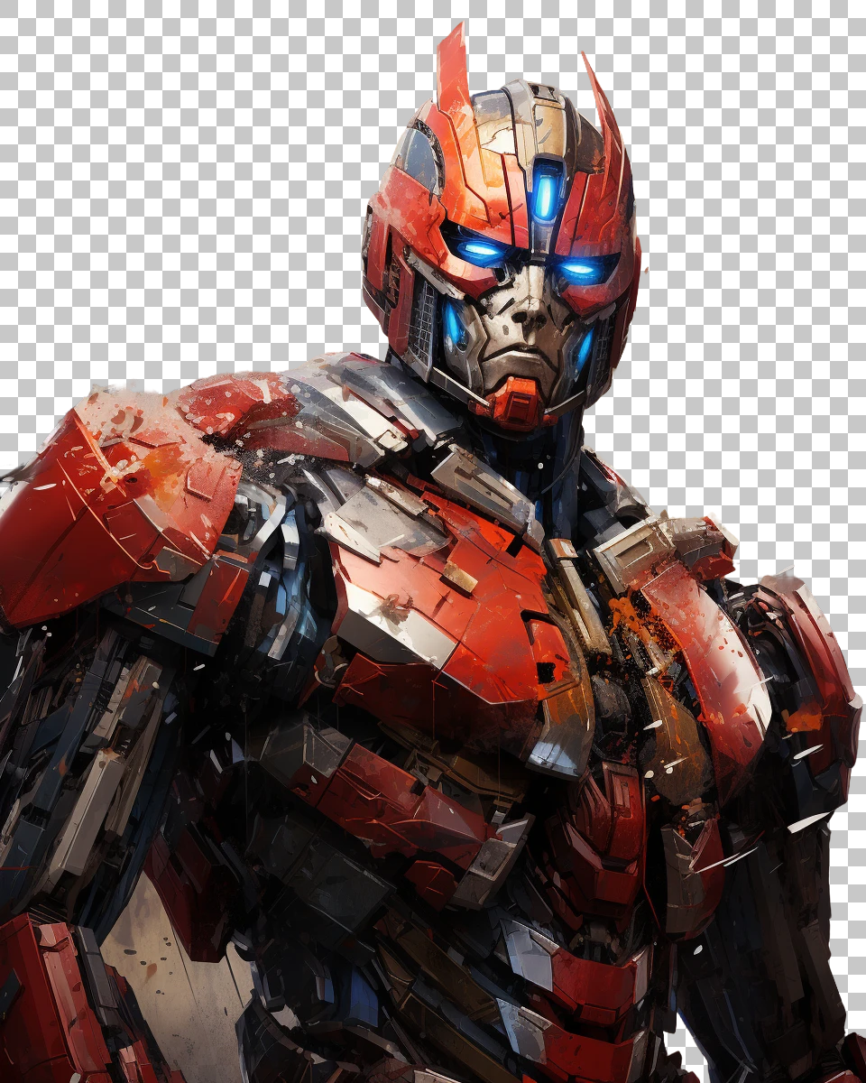 Optimus Prime, Mighty Autobot Leader, PNG Portrait: Cybertron Defender ...