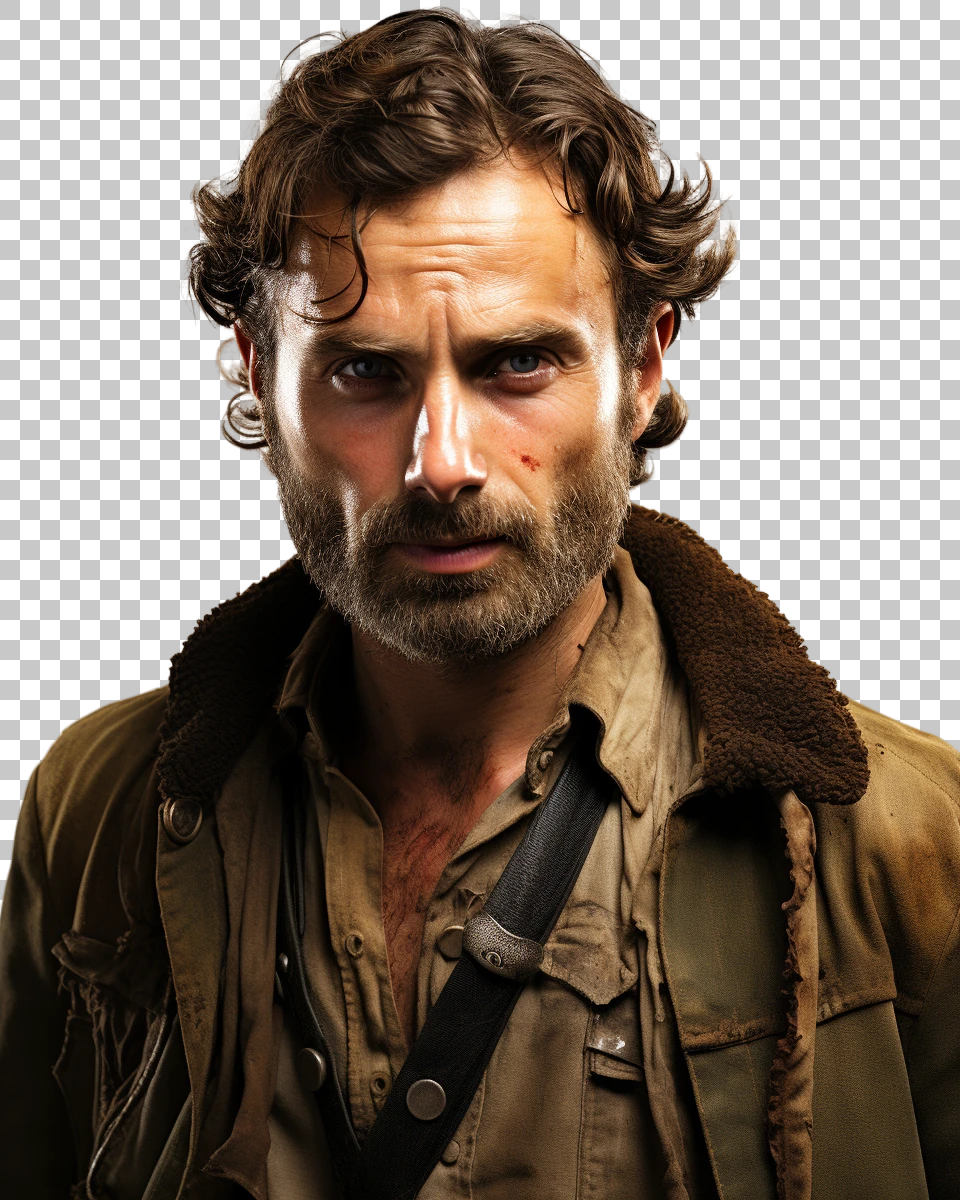 Rick Grimes The Walking Dead PNG Art, Iconic TV Character Illustration ...