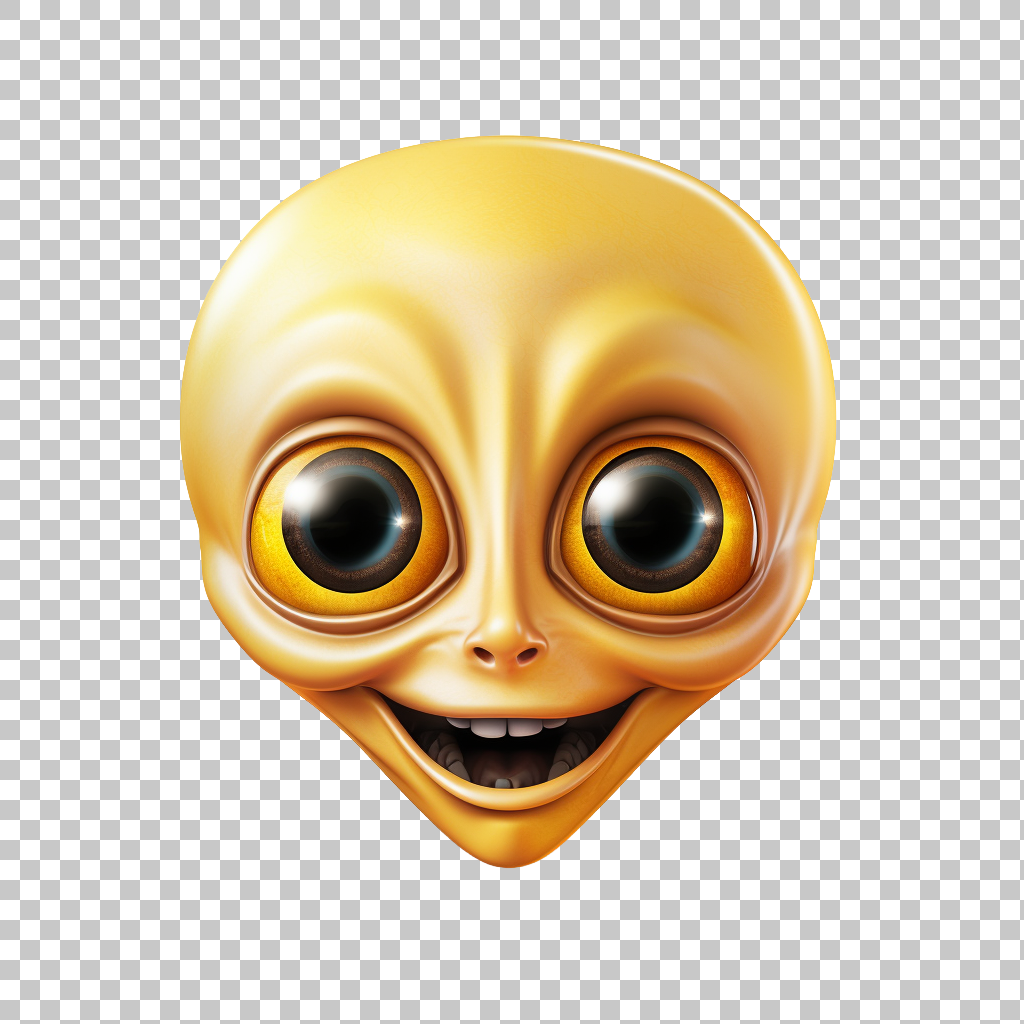 Alien Emoticon PNG, Martian Emoji, Sci-Fi Symbol - Png Aura