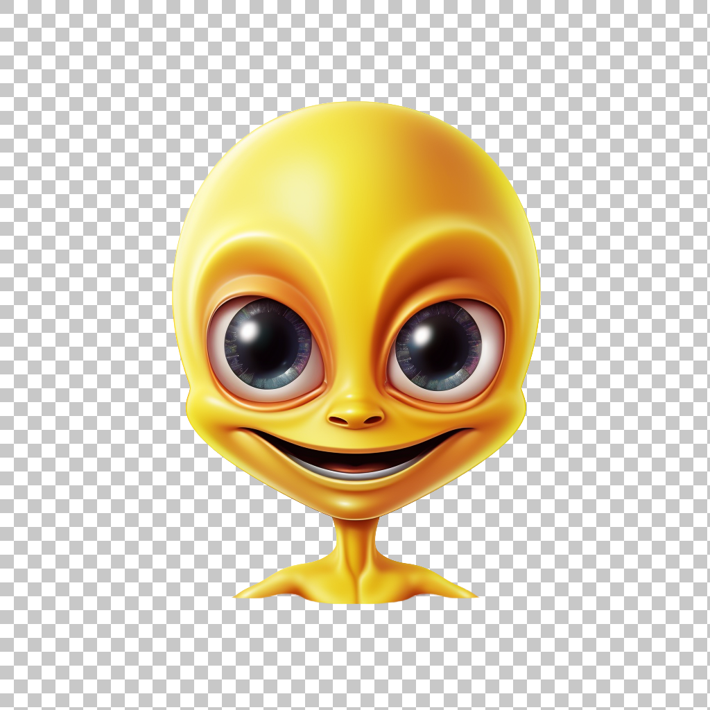 Alien Emoticon PNG, Martian Emoji, Sci-Fi Symbol - Png Aura