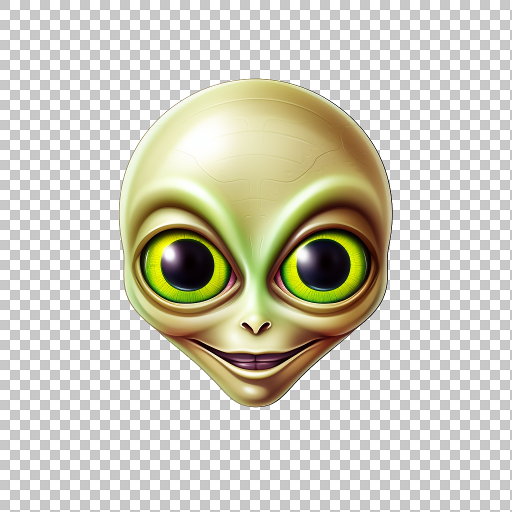 Alien Emoticon PNG, Martian Emoji, Sci-Fi Symbol - Png Aura
