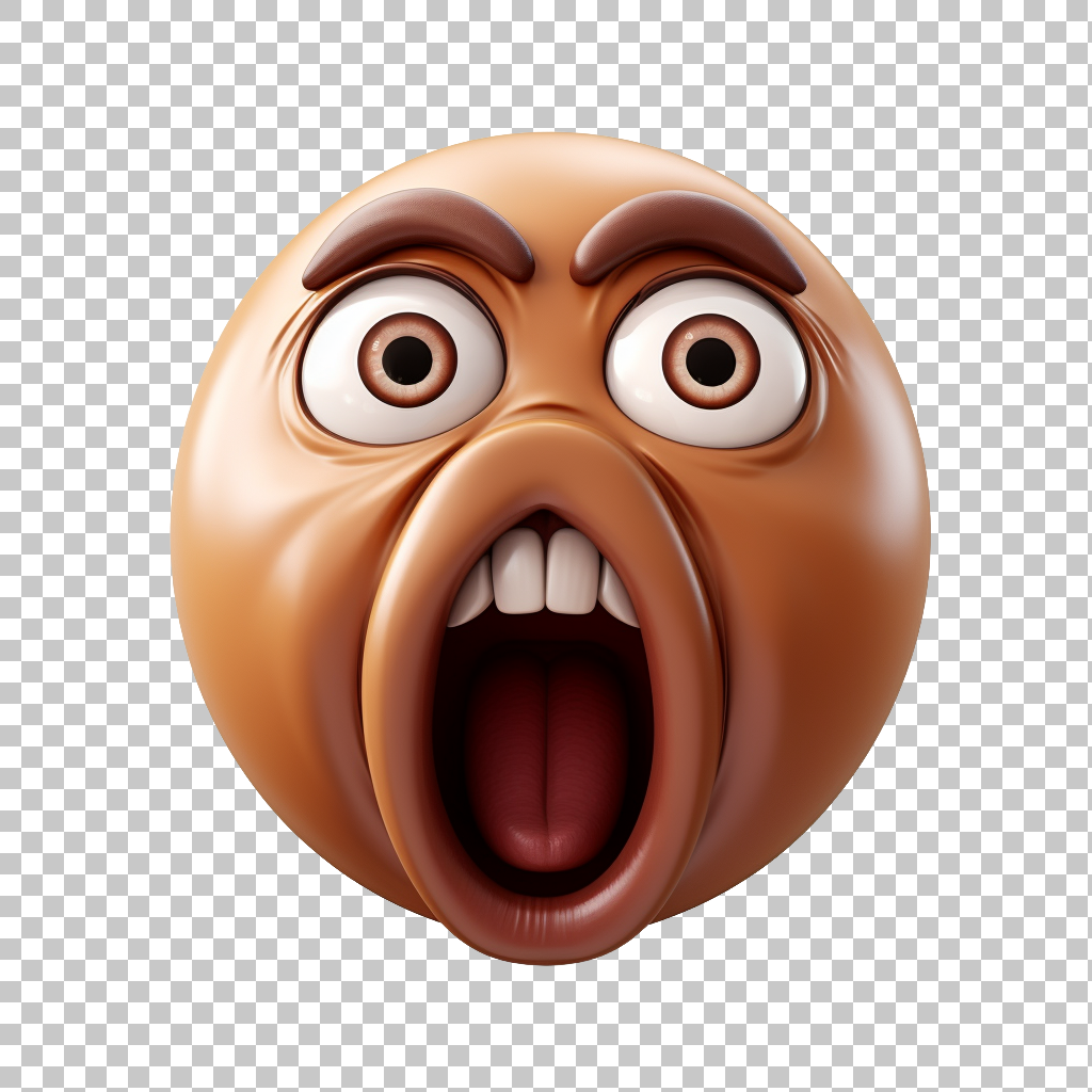 Face Screaming in Fear Emoji PNG, Panic Expression Symbol, Terrifying ...