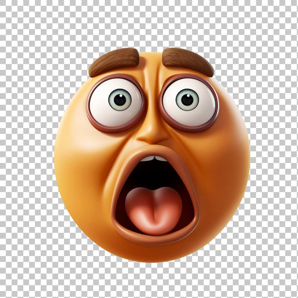 Face Screaming in Fear Emoji PNG, Panic Expression Symbol, Terrifying ...