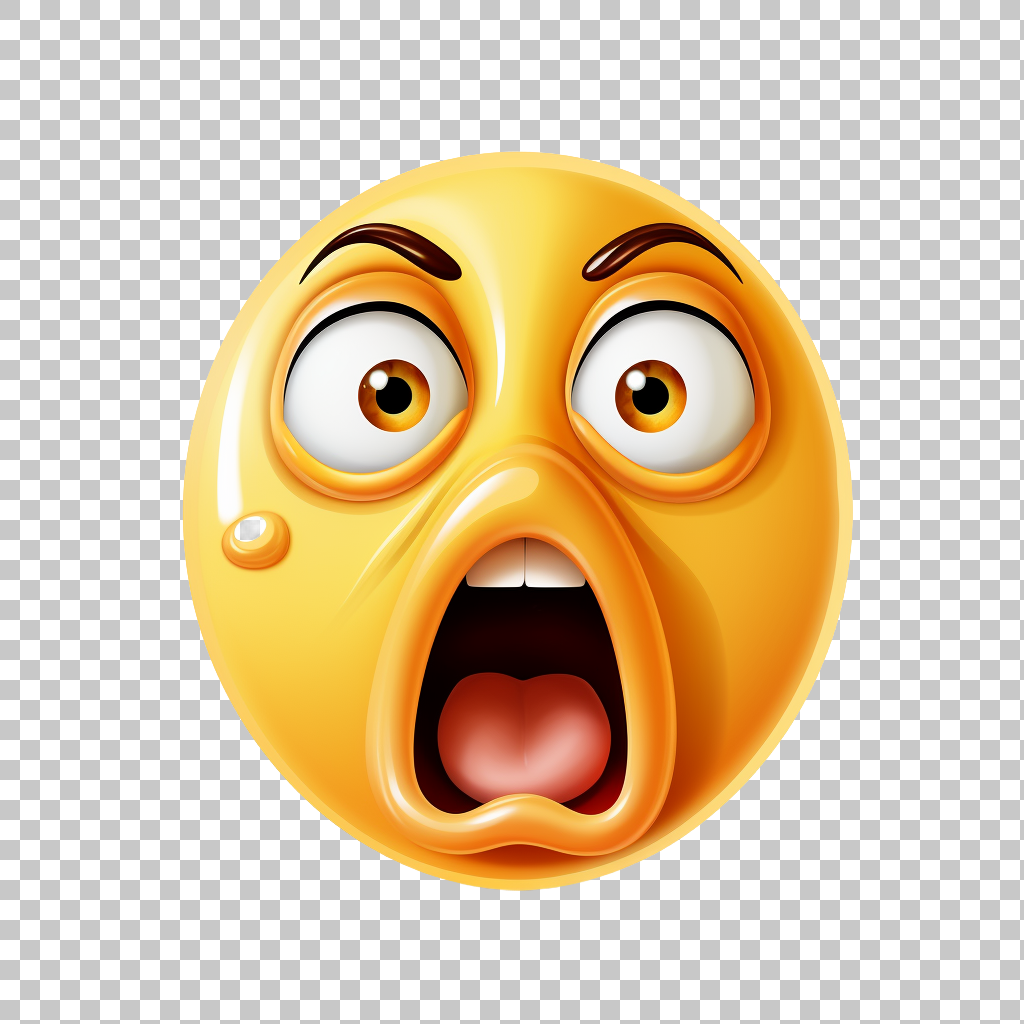 Face Screaming in Fear Emoji PNG, Panic Expression Symbol, Terrifying ...
