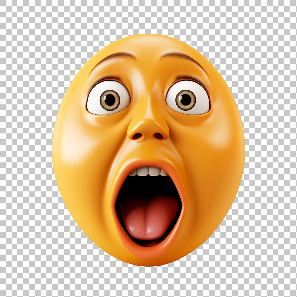 Terrifying Emoticon PNG, Screaming Face Icon, Fearful Clipart - Png Aura