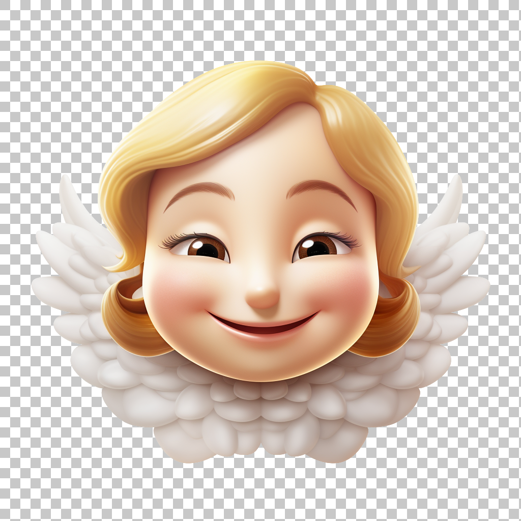 Angelic Smiley Emoji PNG, Halo Clipart, Happy Face Illustration - Png Aura