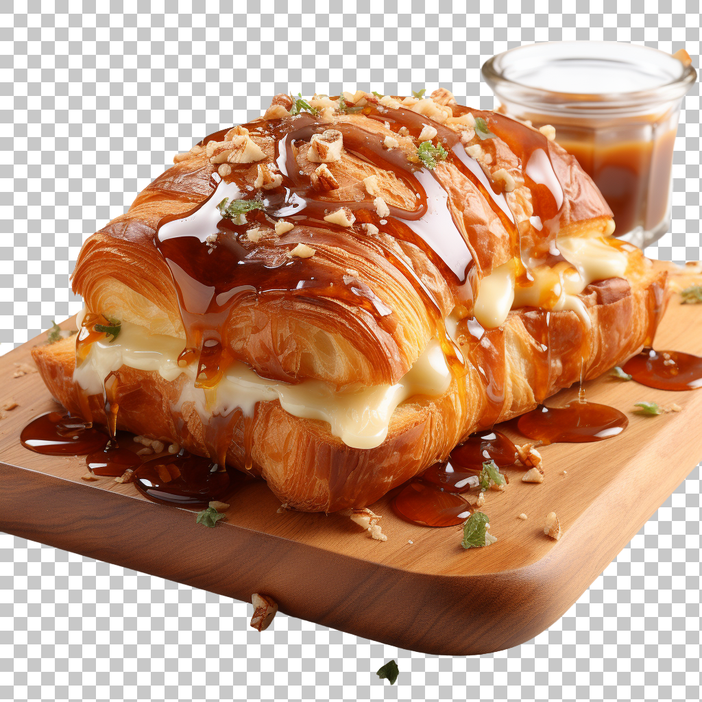 Croissant Sandwich Ingredients Clipart png, Morning Meal, Flavorful ...