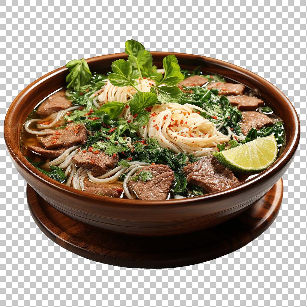 Authentic pho dish png, Vietnamese beef noodle recipe, classic homemade ...