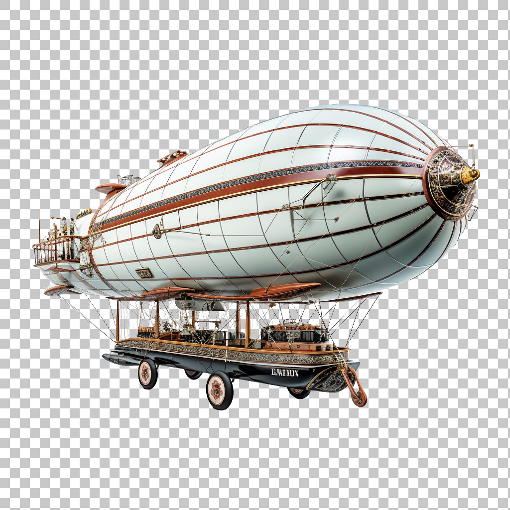 Flying Zeppelin png, Dirigible Airship, Aerial Vessel - Png Aura