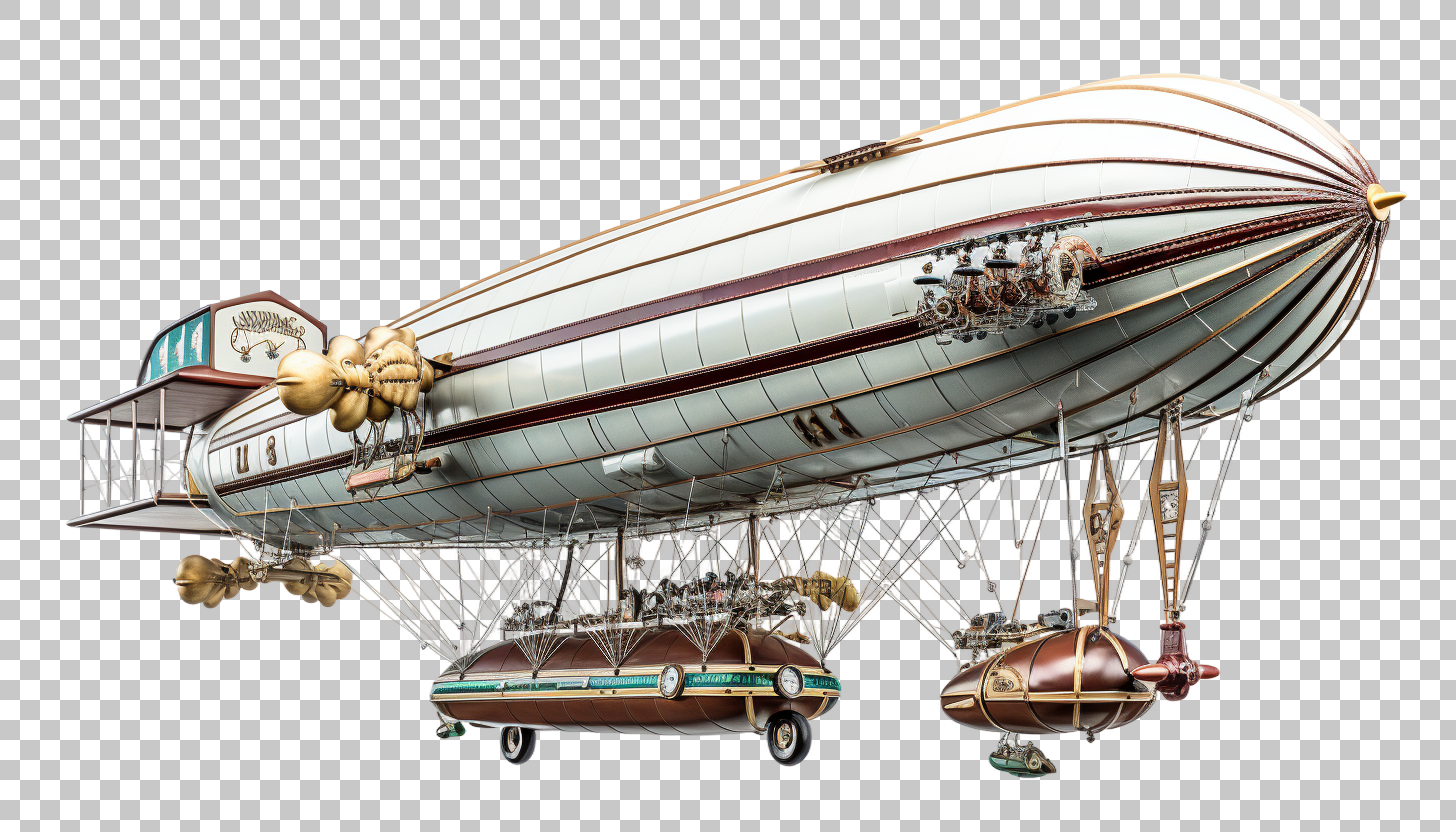 Airship Zeppelin png, Blimp, Flying Craft - Png Aura