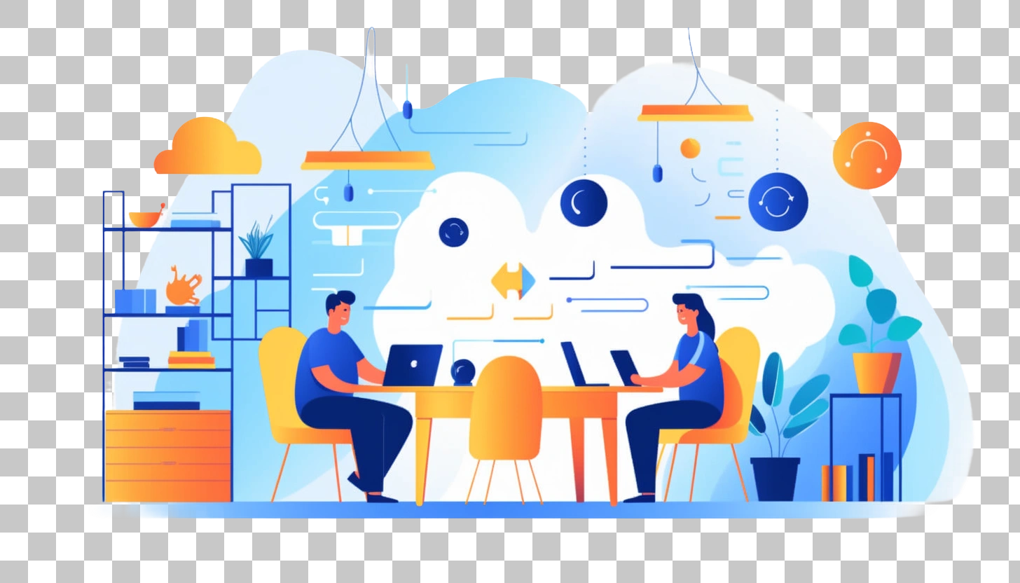 Remote Team Collaboration & Cloud Computing - Png Aura