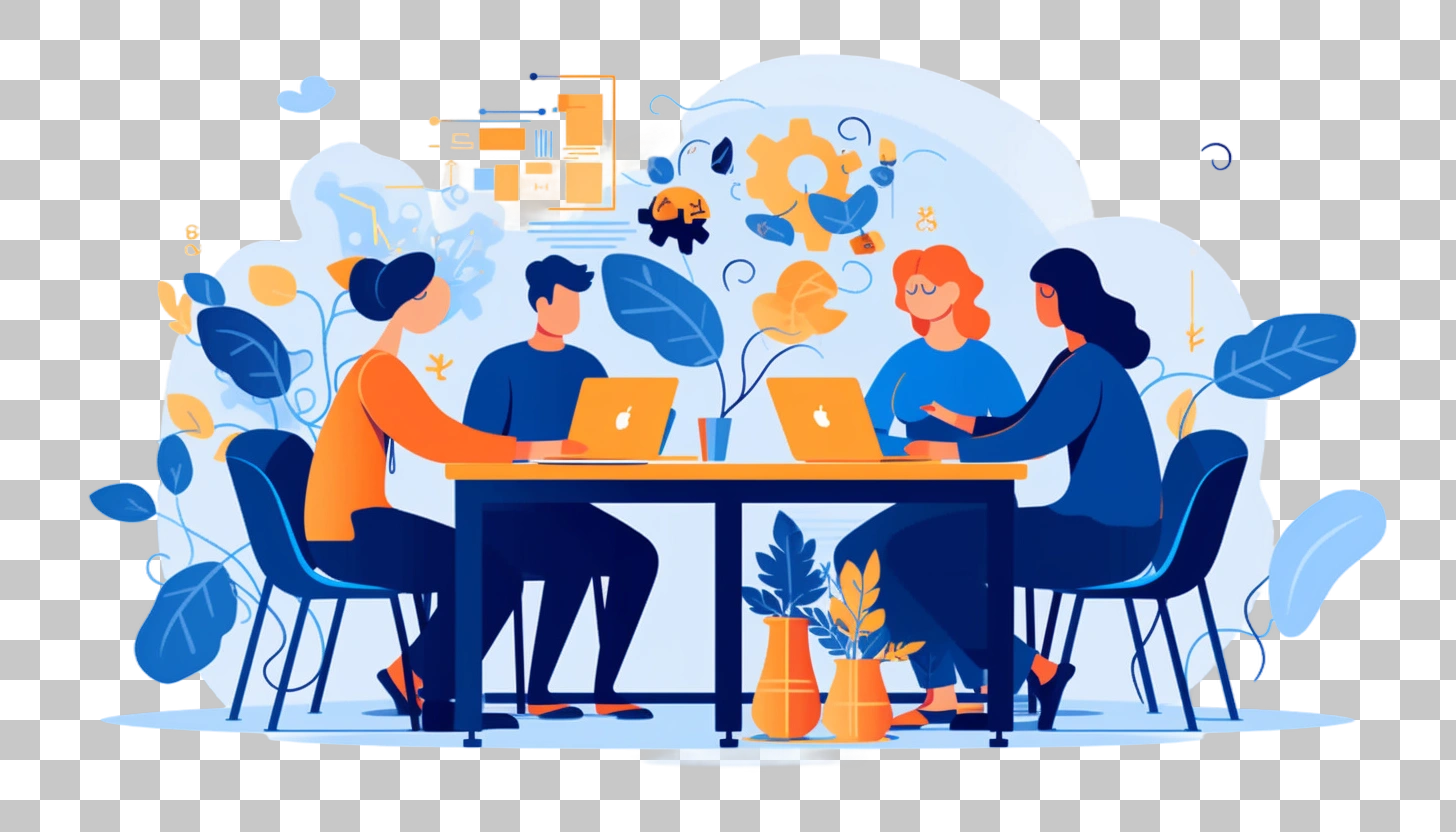 Team Collaboration Creative Ideas Brainstorming Process - Png Aura