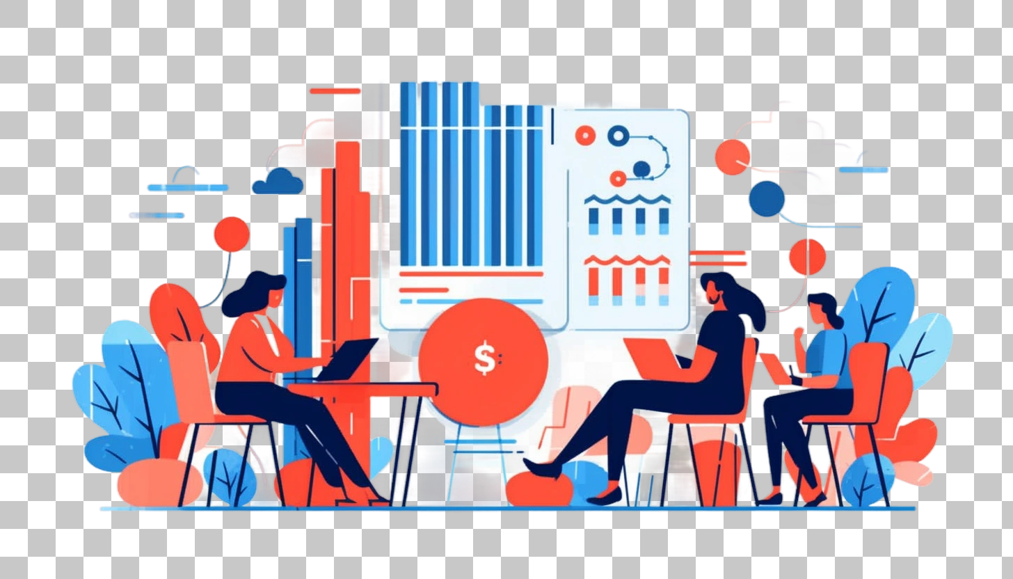 Business Team Analyzing Data Charts Strategy - Png Aura